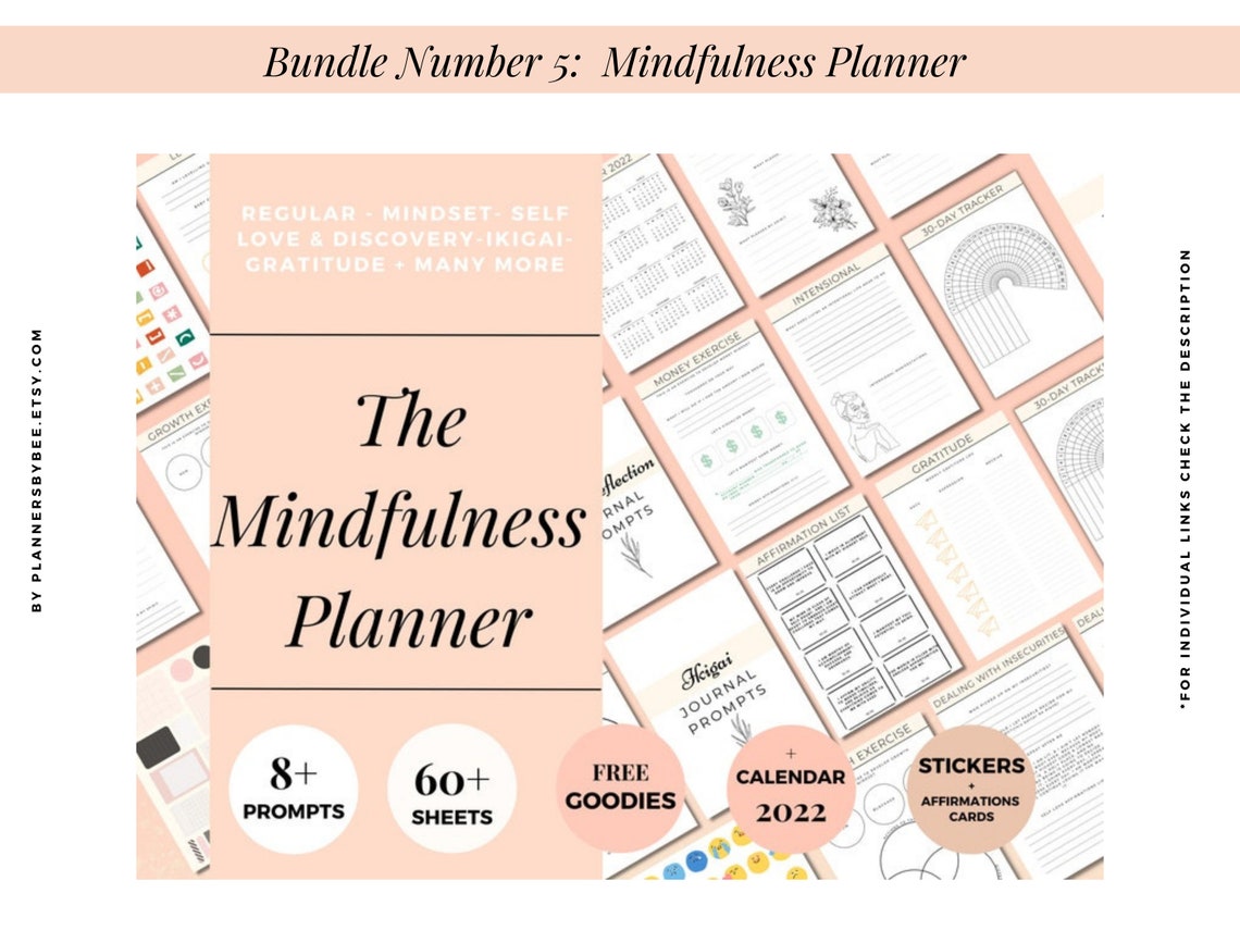 Mindfulness & Mental Health Templates Stress ADHD Journal - Etsy