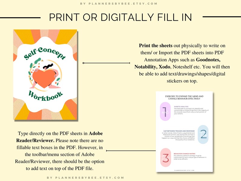 Self Therapy Workbook Self Esteem Worksheet Self Care Self - Etsy