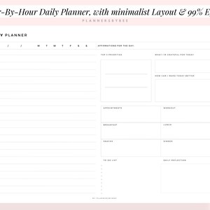 Hourly Daily Planner Printable, Daily Planner Template, 2025 Daily ...