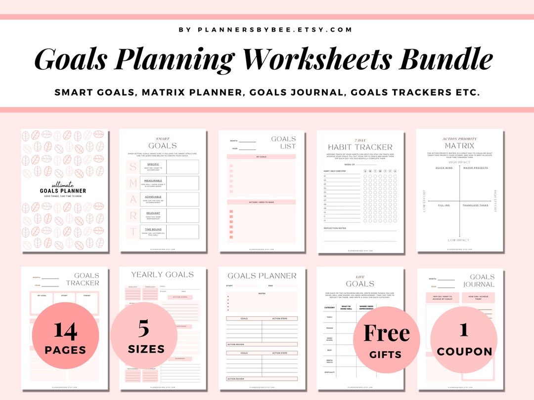 Goal Planning Workbook, Self Development, Better Life, Goals Tracker ...