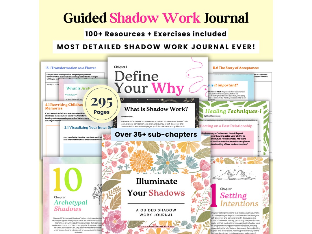 Shadow Work Journal Prompts, Self-reflection, Inner Healing Exercises ...