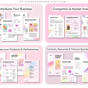 Small Business Plan Printable Template, Editable Business Plan, Minimal ...