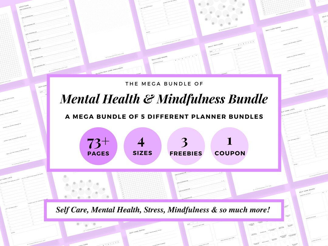 Mindfulness & Mental Health Templates, Stress ADHD Journal Pdf,self ...