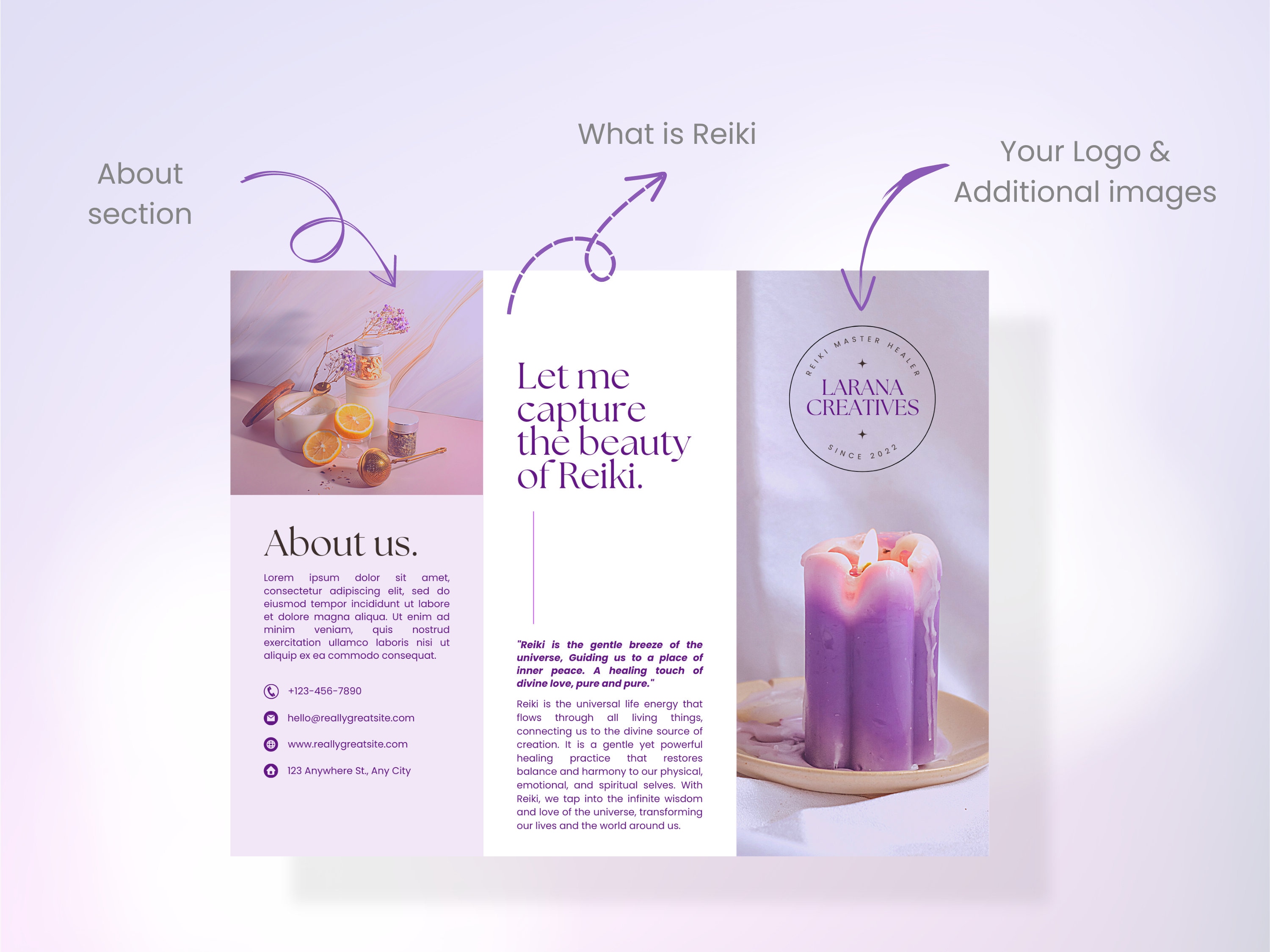 Reiki Brochure Canva Cards Reiki Info Brochure Reiki Healing - Etsy