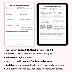 Daily Journal With Prompts Daily Self-care Planner Printable ...