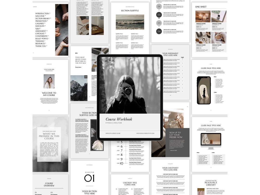 Online Course Creator Template Bundle for Coaching Business, Ebook ...