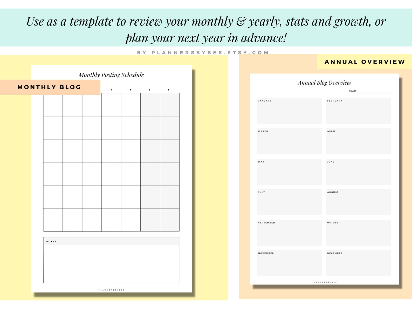 Bloggers Templates Planner Editable Blog Bundle Content - Etsy