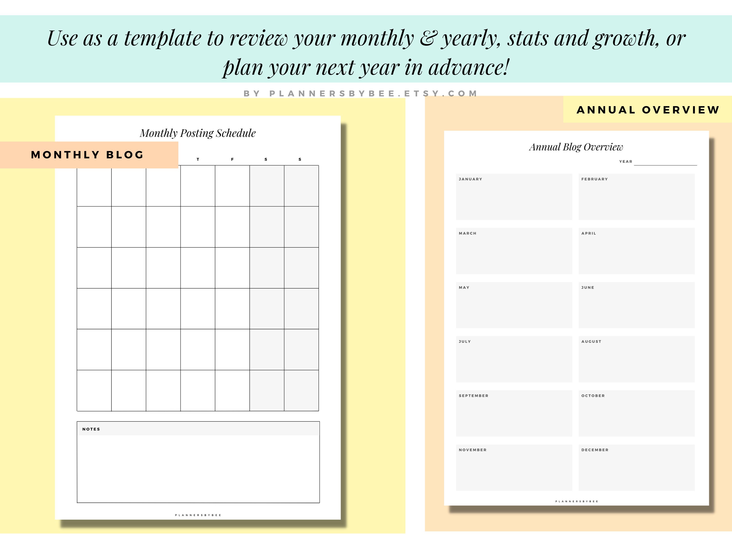 Bloggers Templates Planner Editable Blog Bundle Content | Etsy