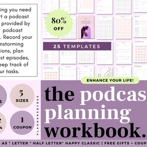 Podcast Planner Template Episode Podcast Kit Interview - Etsy