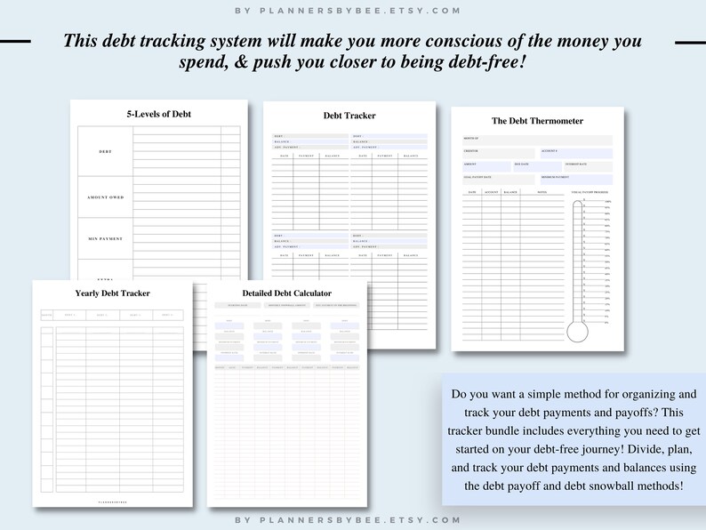 Finance Planner Budget Planner Templates Financial Savings - Etsy