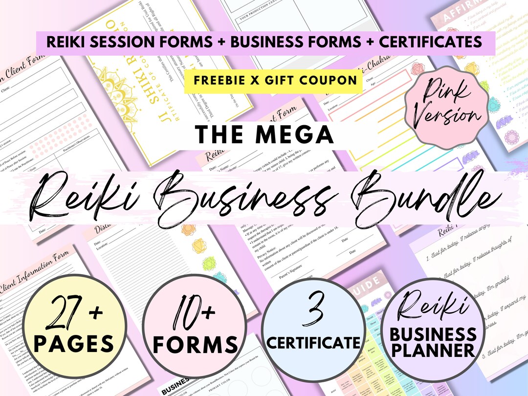 Reiki Session Form Bundle, Reiki Post-session Form Bundle, Reiki Post ...