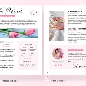 6 Page Media Kit Template, Rate Card Template, Influencer, Canva ...
