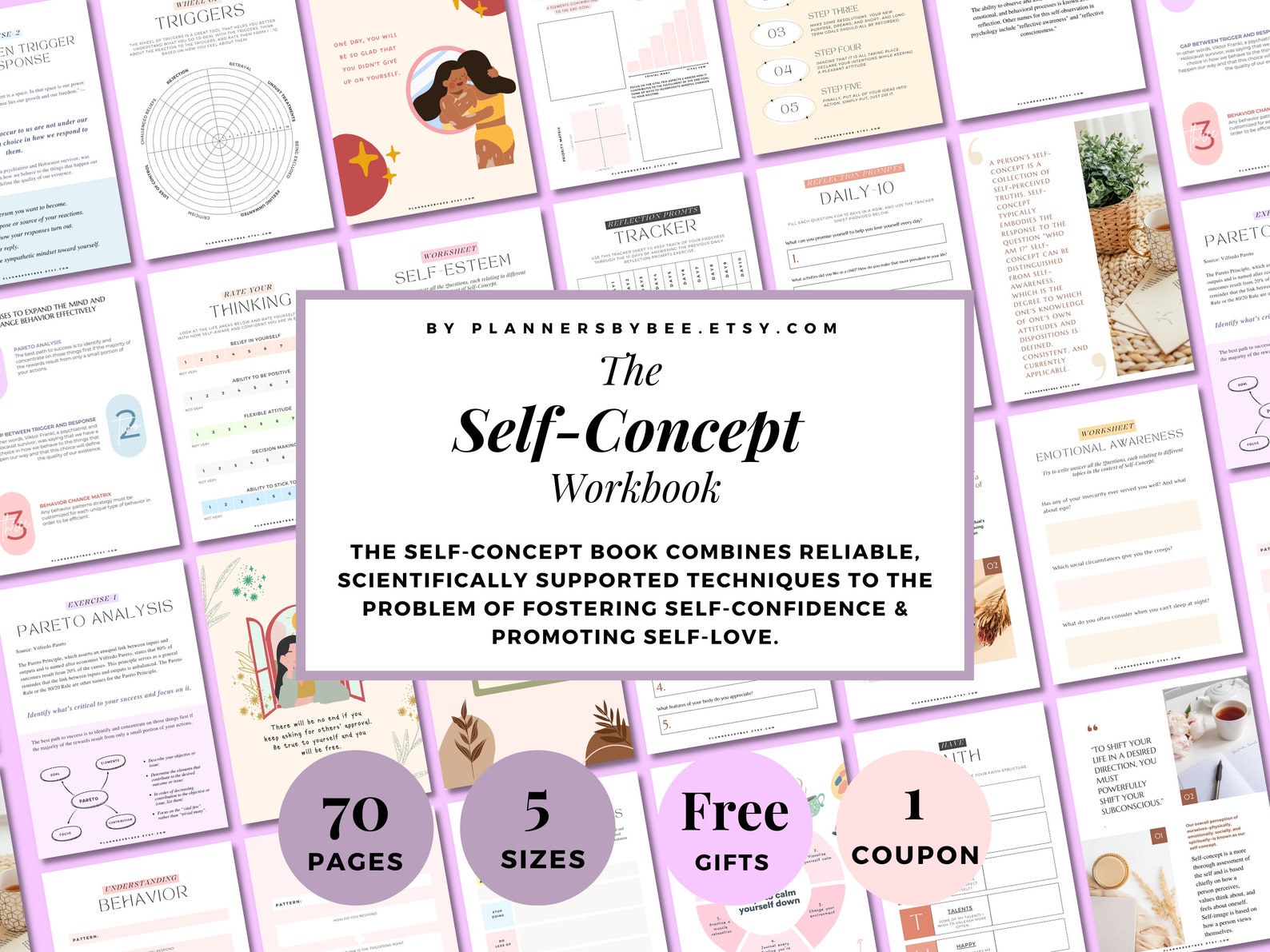 Self Therapy Workbook Self Esteem Worksheet Self Care Self - Etsy