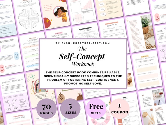 Self Therapy Workbook Self Esteem Worksheet Self Confidence - Etsy