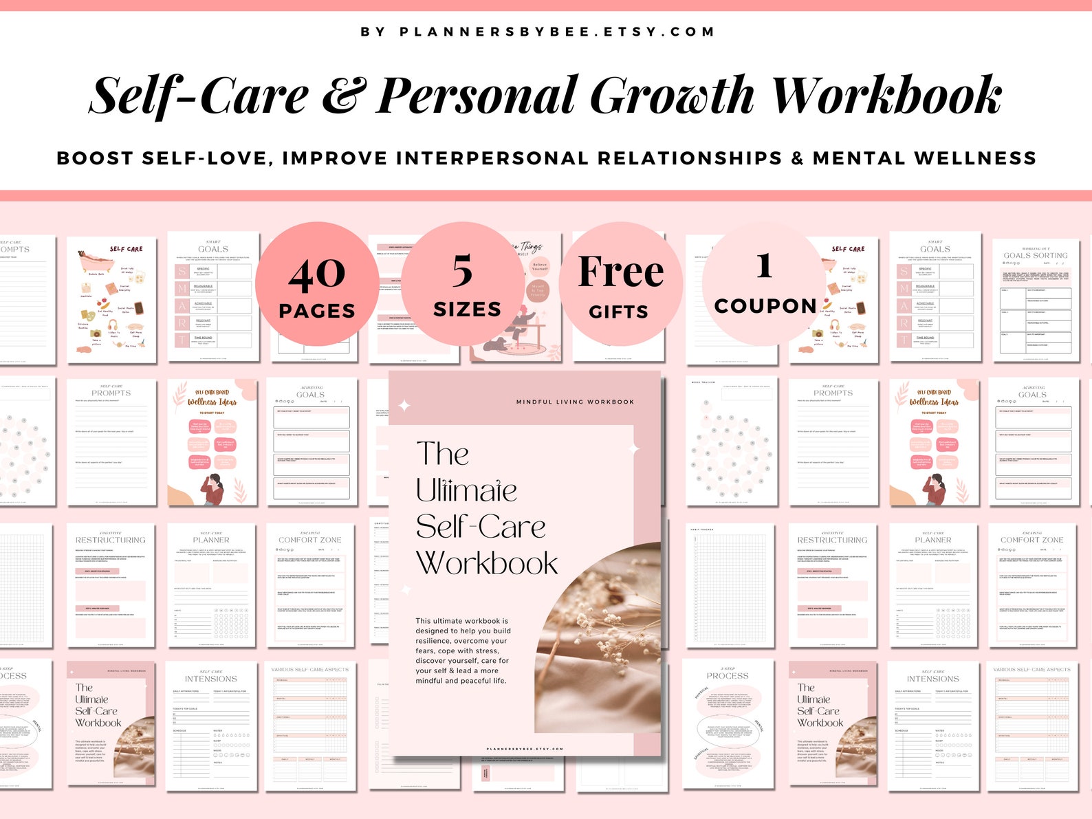Self-care & Personal Growth Workbook Productivity Confidence - Etsy
