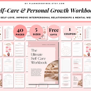 Self-care & Personal Growth Workbook Productivity Confidence Wellness ...