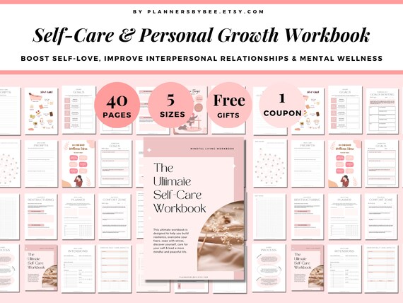 Self-care & Personal Growth Workbook Productivity Confidence - Etsy