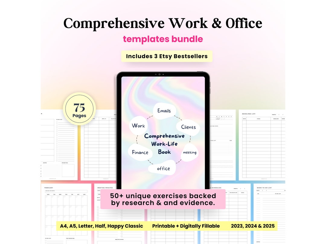 Work & Office Planner, Office Tasks Organizer, Work Schedule, Work Day ...