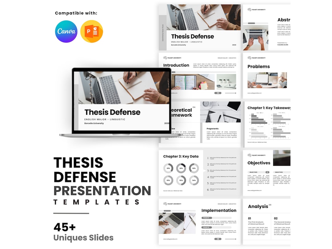 Thesis Defense Presentations, Dissertation Planner Slides Deck, Canva ...