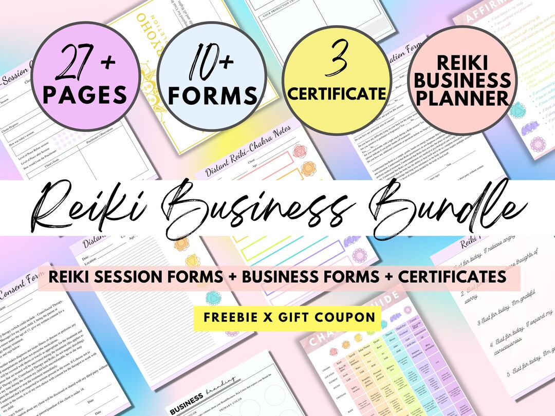 Reiki Session Form Bundle, Reiki Post-session Form Bundle, Reiki Post ...