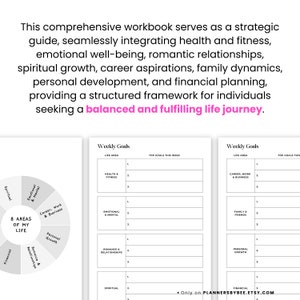 8 Areas of Life Planner Printable, Life Goals Planner, Goal Setting ...