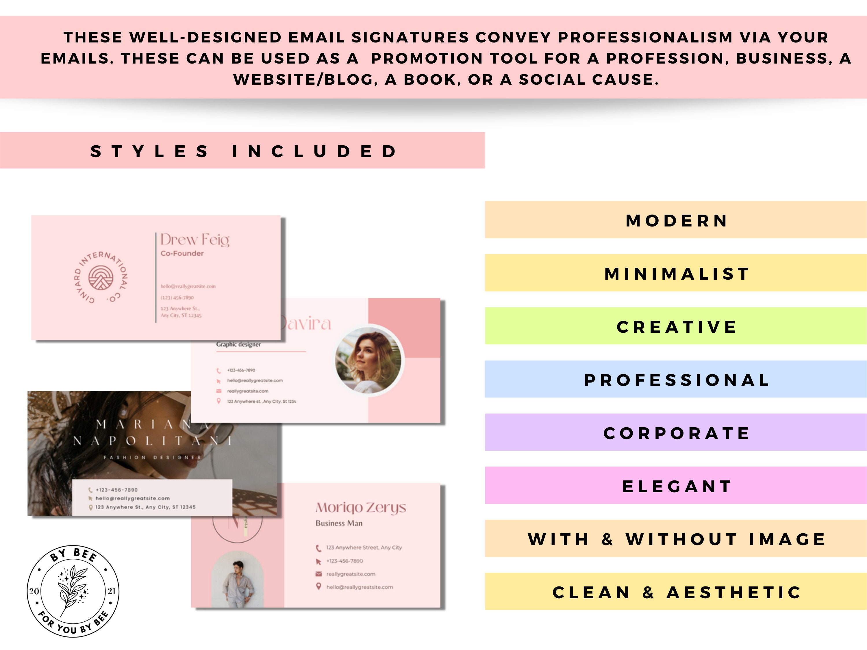 Email Signature Custom Photo Logo Email Signature Template - Etsy