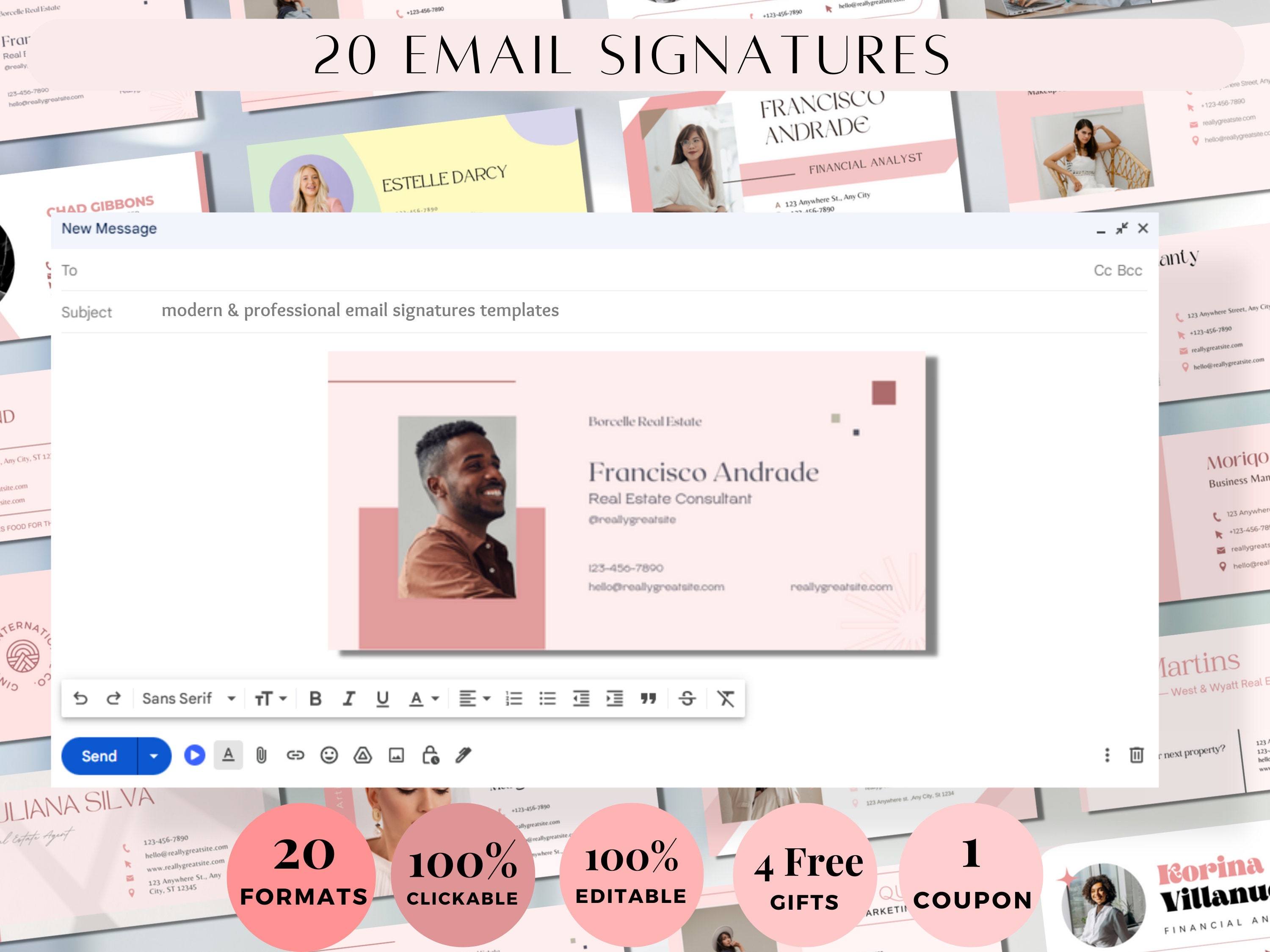 Email Signature Custom Photo Logo Email Signature Template - Etsy