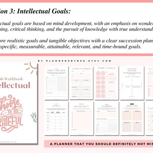 Life Goals Planner, Best Goal Setting Digital Printable Workbook ...