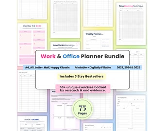 Office Work Planner and Organizer, Work to Do Checklist, Custom ...