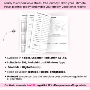 Travel Planner Digital Travel Planner for Travel Itinerary Digital ...
