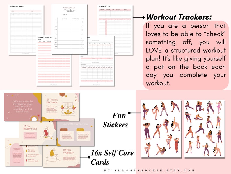 Fitness Planner Printable Daily Fitness Tracker Weekly - Etsy