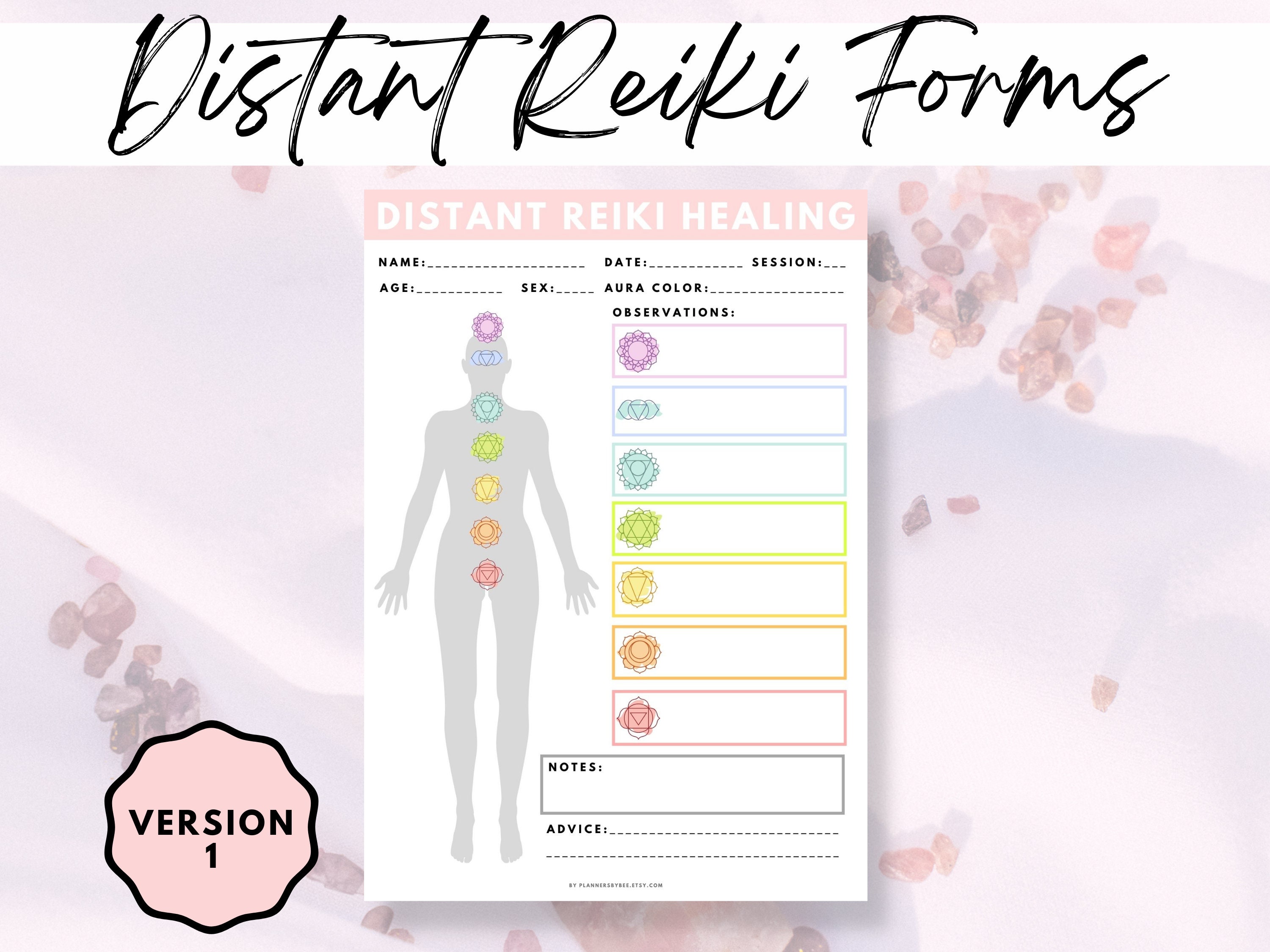 Distance Reiki Chakra Healing Board Printable Template Crystal - Etsy UK
