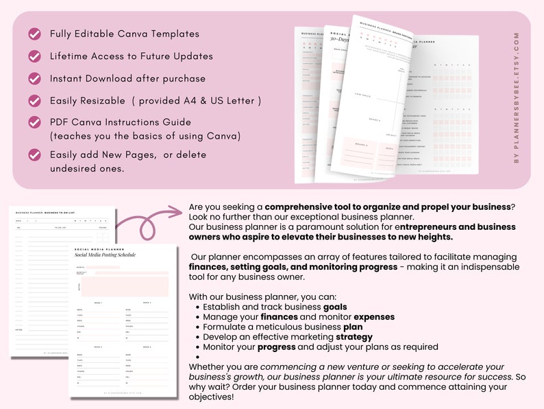 Business Planner Printable Business Planner PDF Business - Etsy