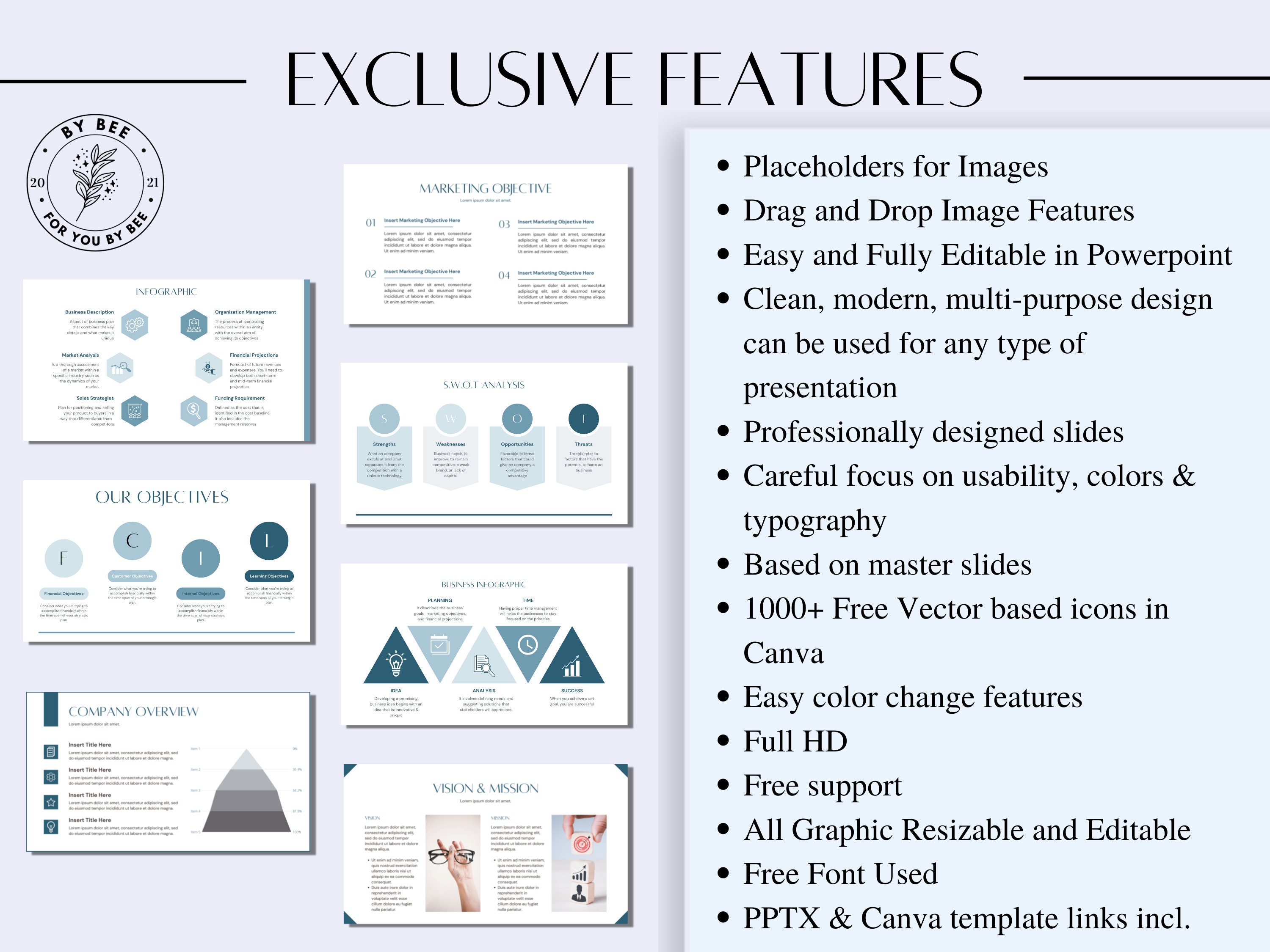 Minimal Modern Powerpoint Presentation Template Dark Blue - Etsy