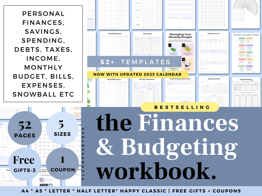 Finance Planner, Budget Planner Templates, Financial Savings Tracker ...