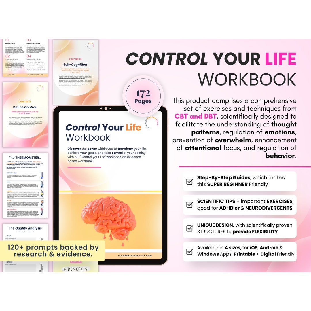 Self Therapy Journal, ADHD Adult Worksheets, Self Discovery & Self Love ...