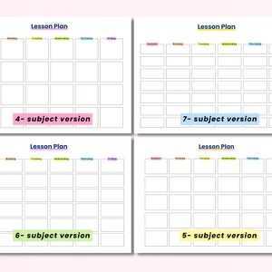 Lesson Plan Template, Lesson Planner Printable, Homeschool Teacher ...