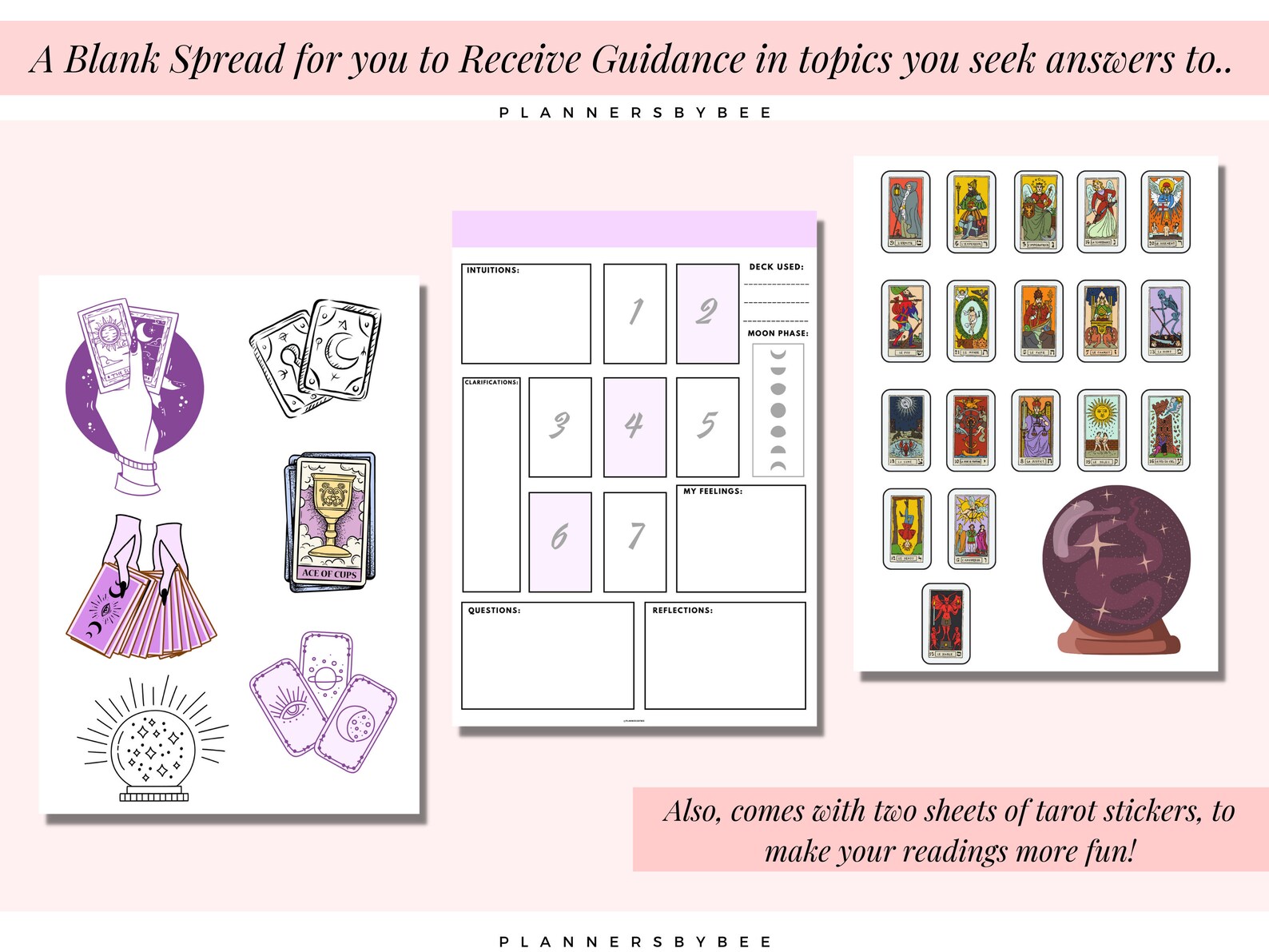 Tarot Workbook Tarot Deck Printable Tarot Journal Bundle Tarot - Etsy
