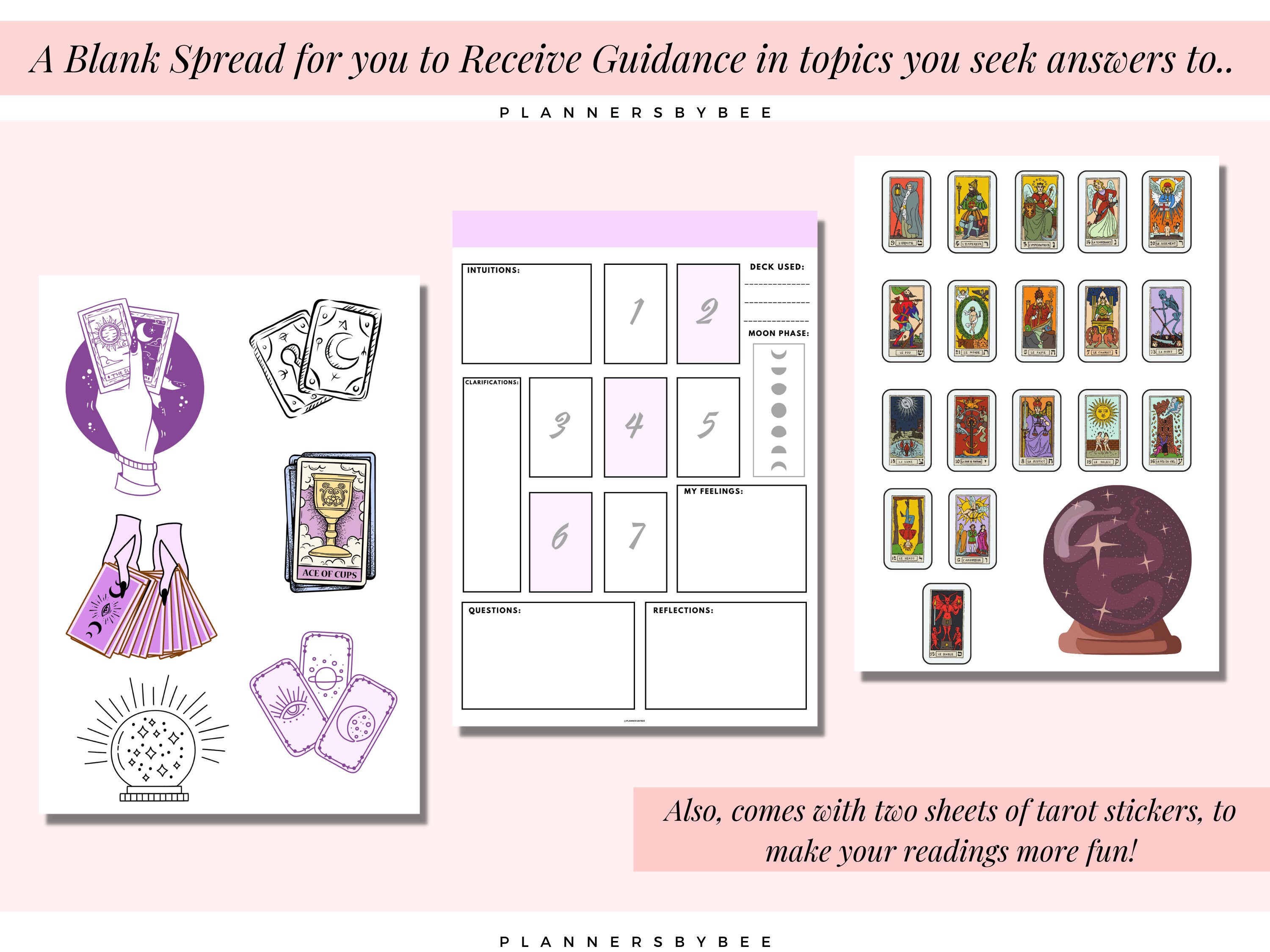 Tarot Workbook Tarot Deck Printable Tarot Journal Bundle Tarot - Etsy