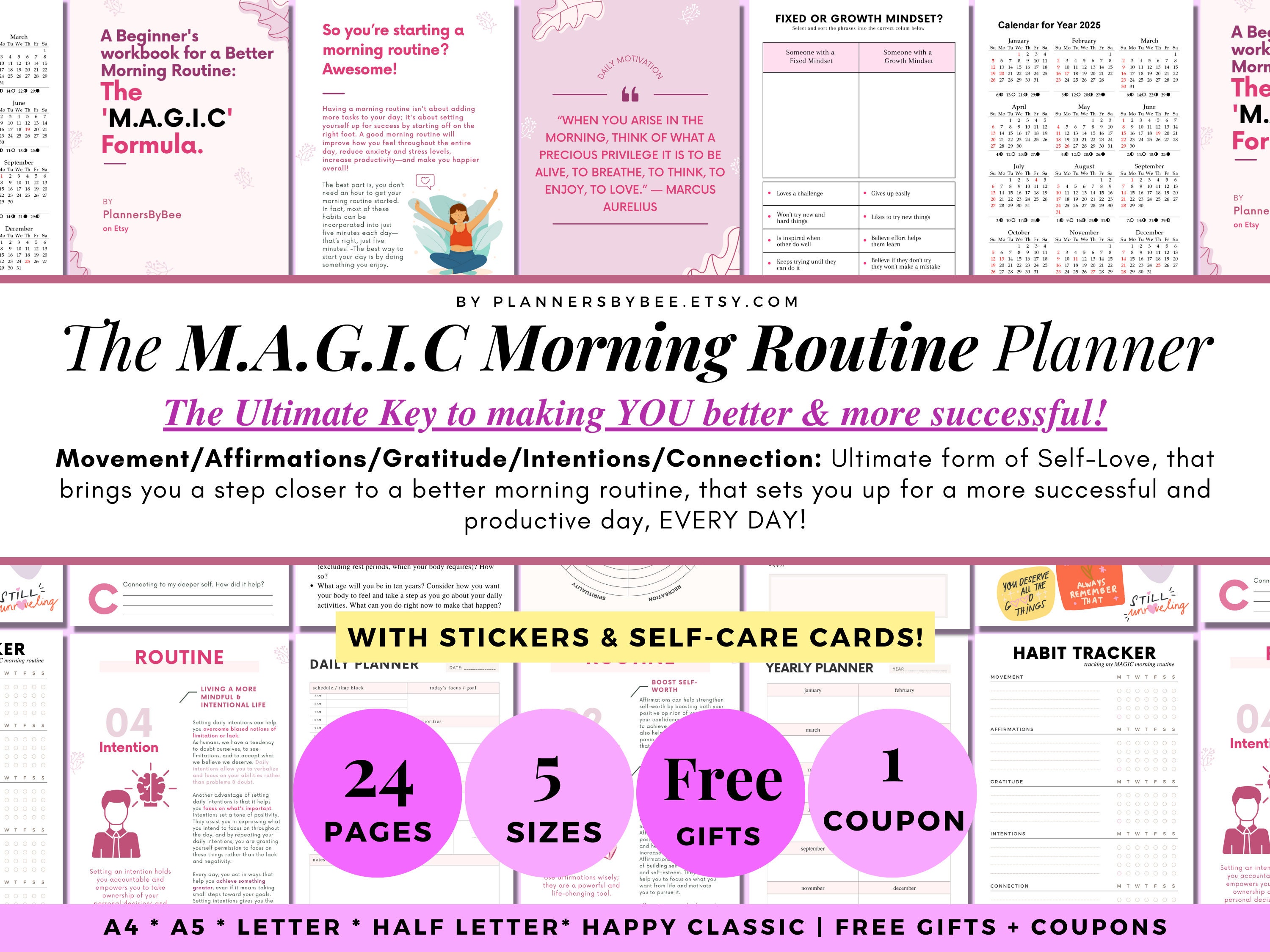 Morning Routine Planner Daily Routine Templates Self Love - Etsy