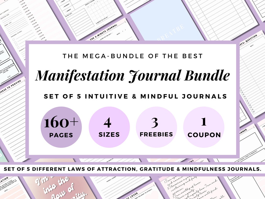 Law of Attraction Planner Bundle Manifestation Journal Prompts ...