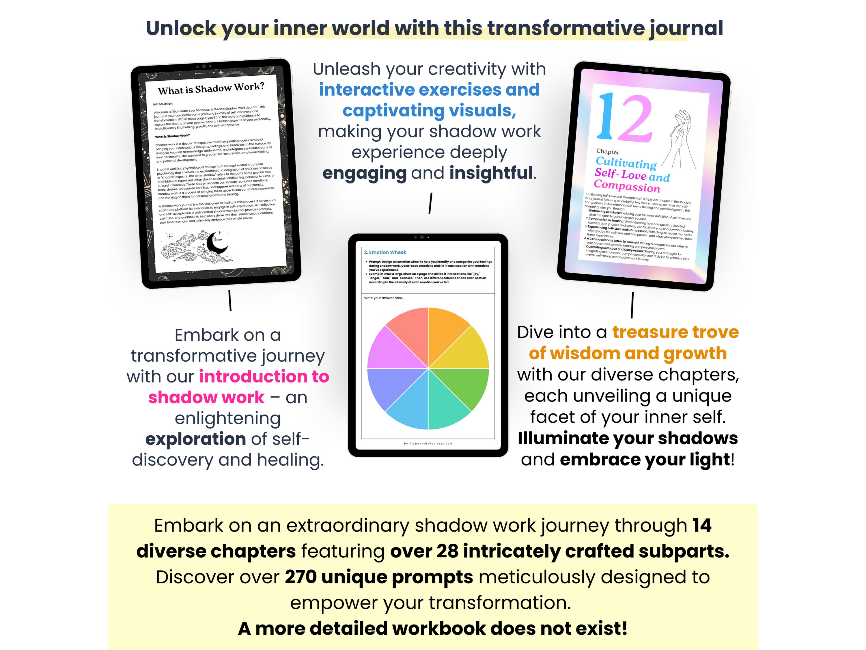 Shadow Work Journal Shadow Workbook Guided Prompts Shadow - Etsy