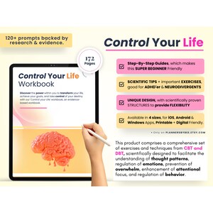 ADHD Worksheets, Cognitive Therapy Tools, Self Help & Self Improvement ...