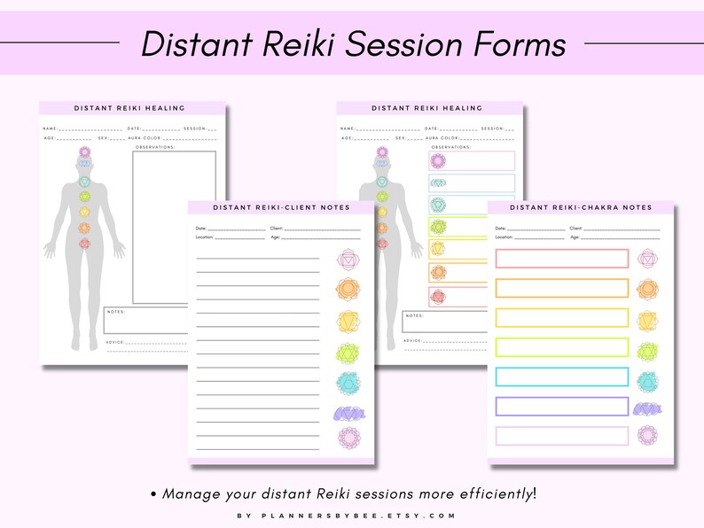 Reiki Post-session Form Bundle Reiki Session Form Bundle - Etsy