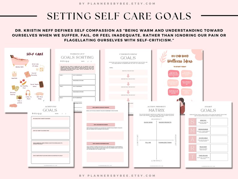 Self-care & Personal Growth Workbook Productivity Confidence - Etsy