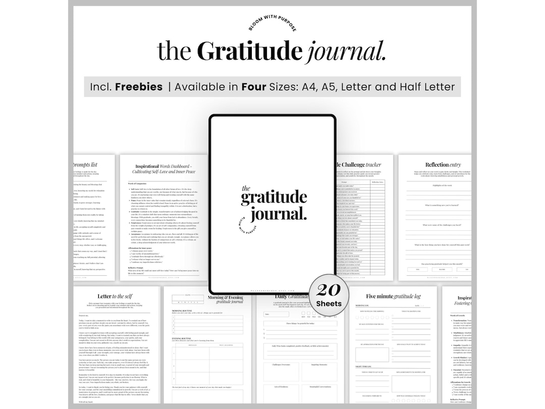 Mindfulness Gratitude Journal: Daily Prompts, Gratitude Roadmap ...