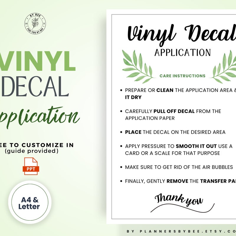 Vinyl Decal Packaging - Etsy