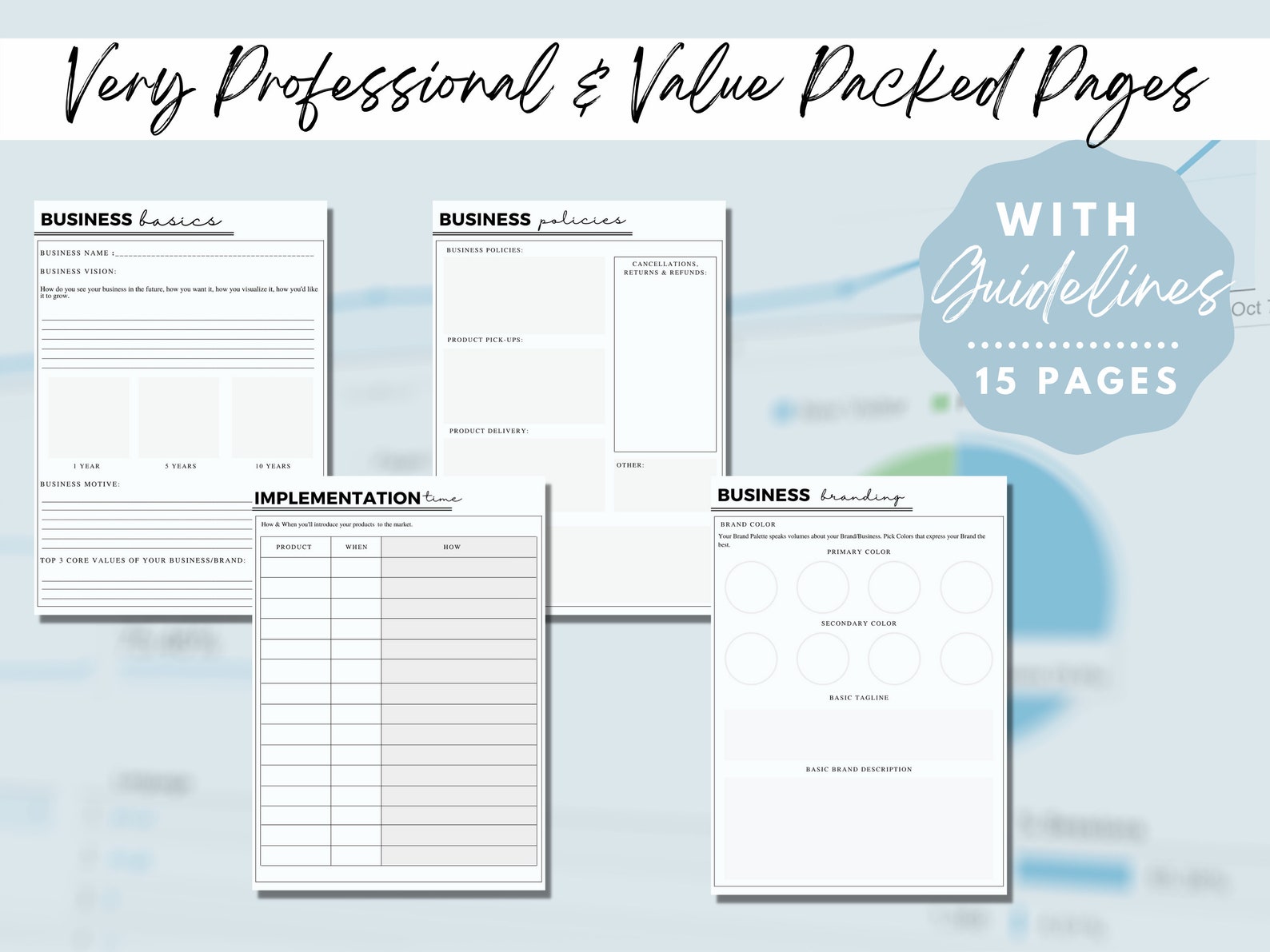 Business Planner Template Digital Business Planner Small - Etsy