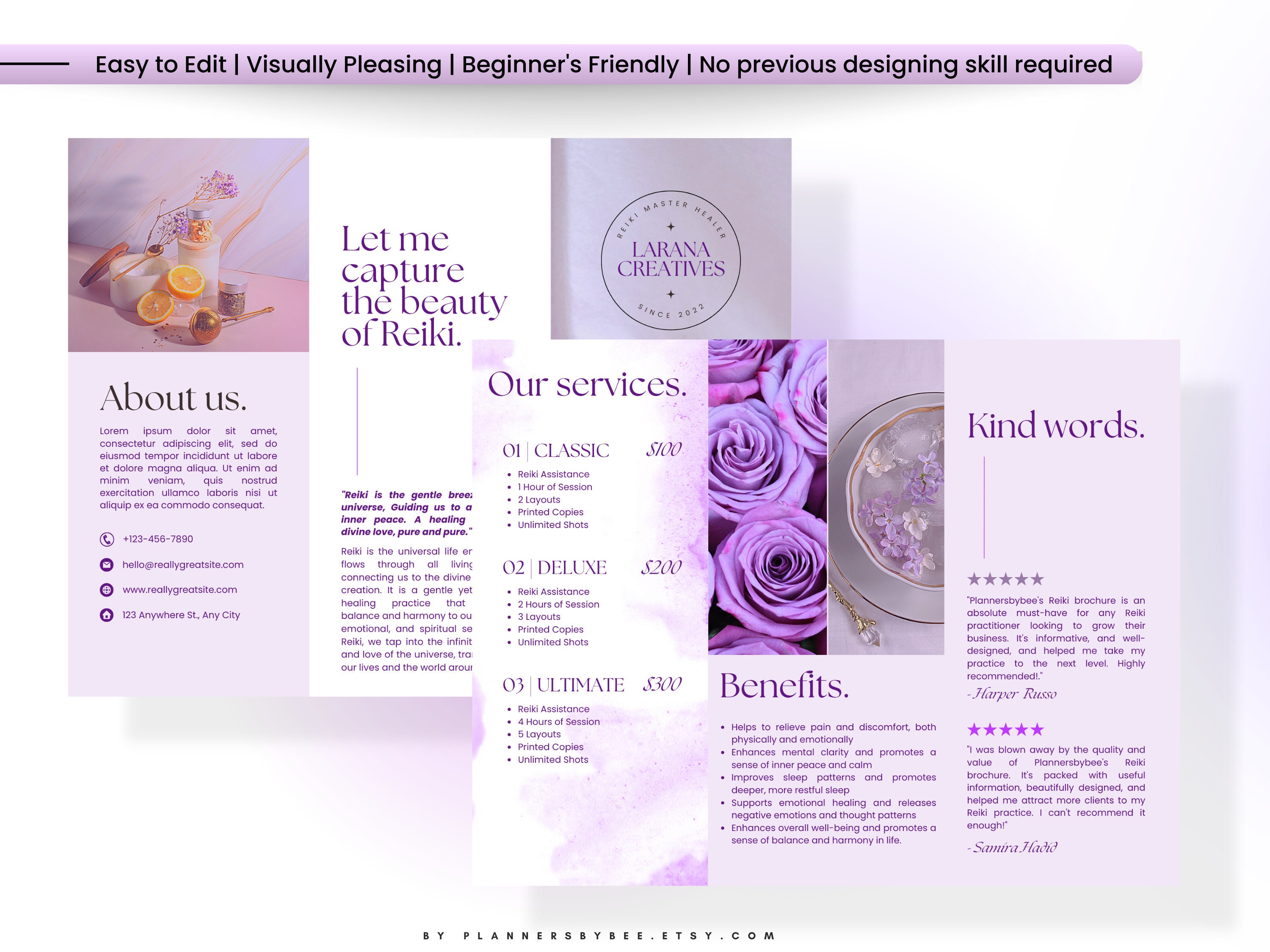 Reiki Brochure Canva Cards Reiki Info Brochure Reiki Healing - Etsy