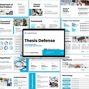 Thesis Defense Presentations, Dissertation Planner Slides Deck, Canva Thesis Presentation ...